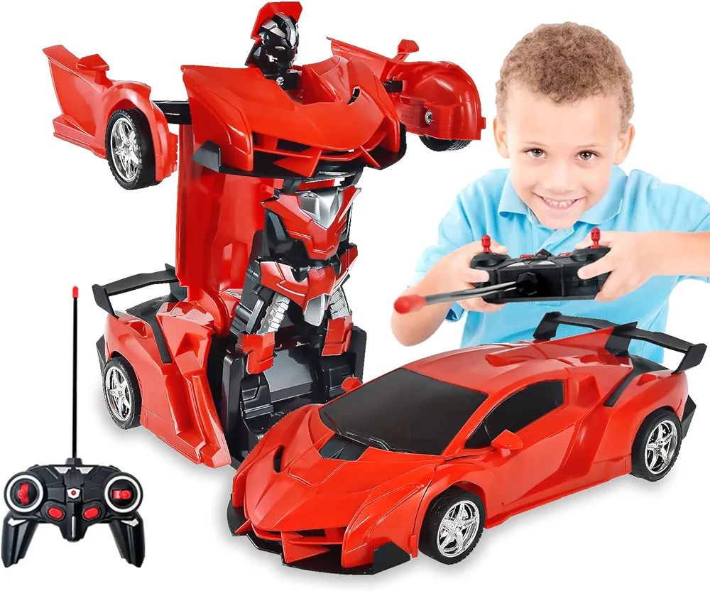 TOY ROBOTS CAR with steering remote control 2in1 DEFORMATION CAR ...