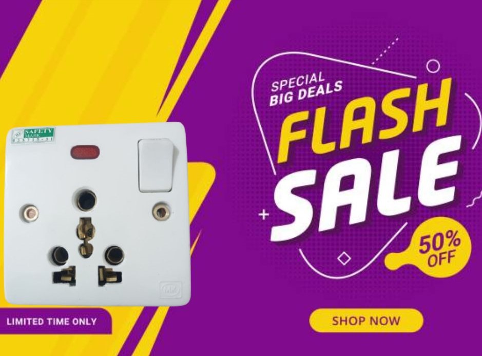 6 Pin MF Socket with Switch / Combined Socket (MK series) | Daraz.com.bd