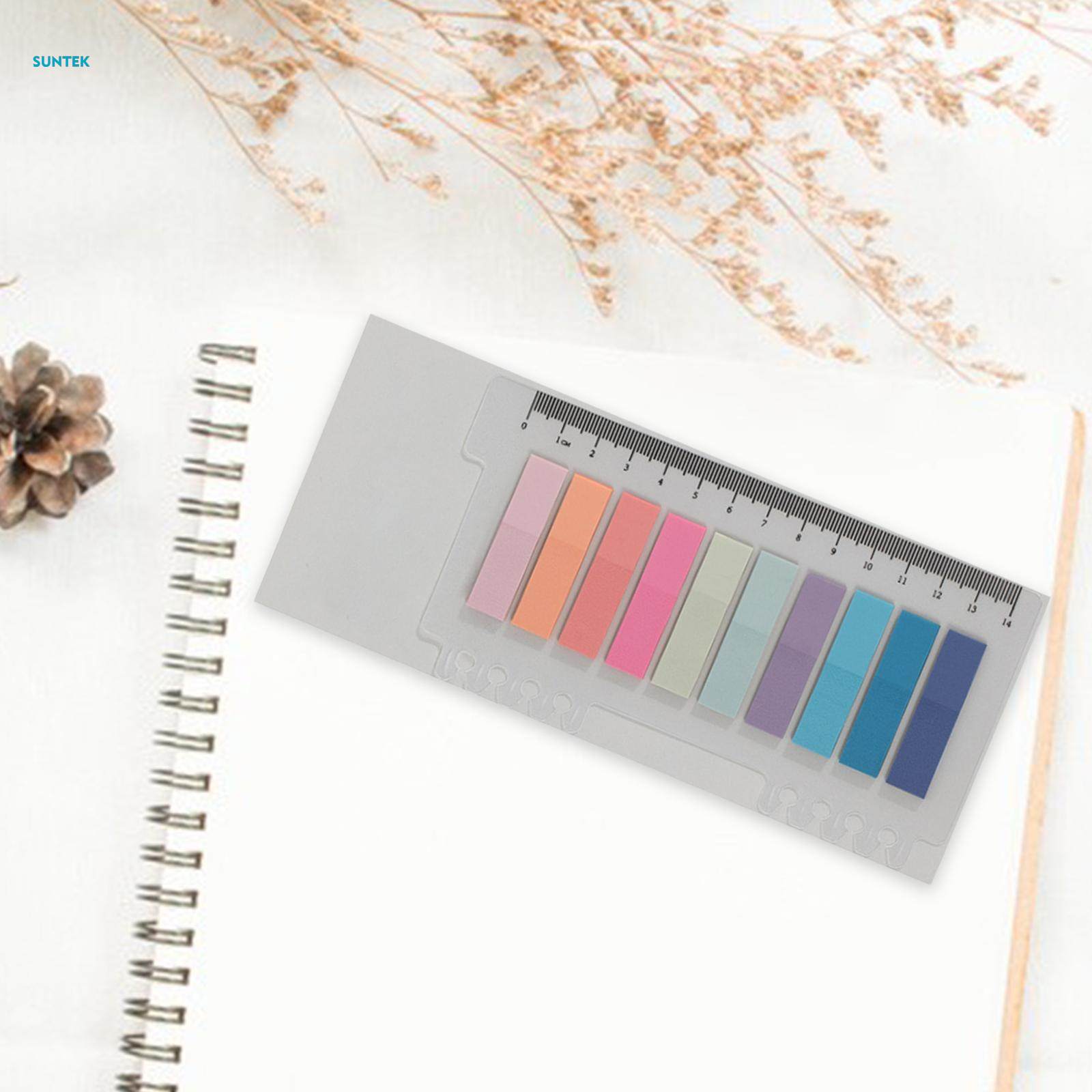 Colorful Index Tabs Aesthetic with Ruler Writable 120Pcs Classification ... Colorful Index Tabs Aesthetic with Ruler Writable 120Pcs Classification ...