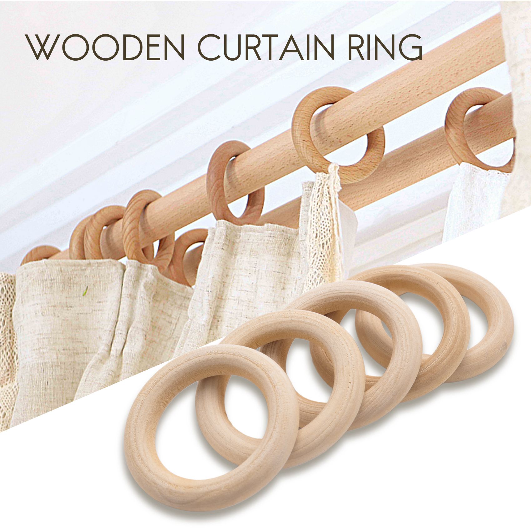 5x Wooden Ring For Crafting DIY Craft Jewelry Making 50mm | Daraz.com.bd