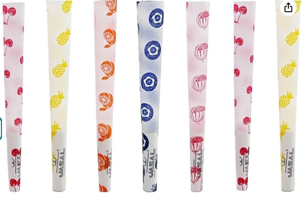 48 Cone Strawberry Fruit Flavor 1¼ Cones Rolled 84MM Rolling Paper with ...