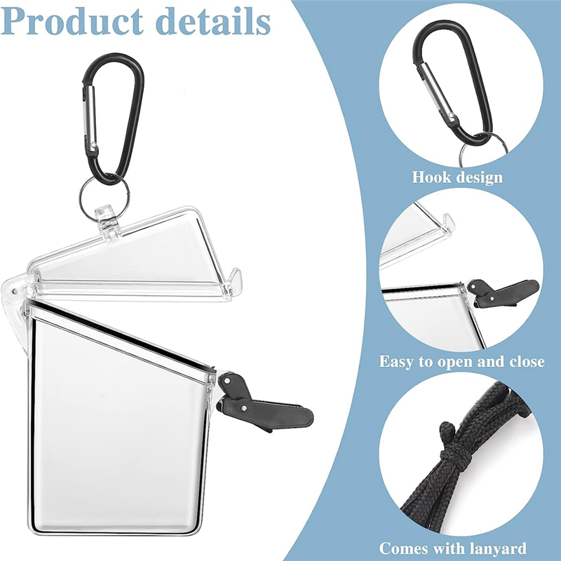 3 Pack Waterproof Id Card Badge Holder Case Transparent Card Cover with ...