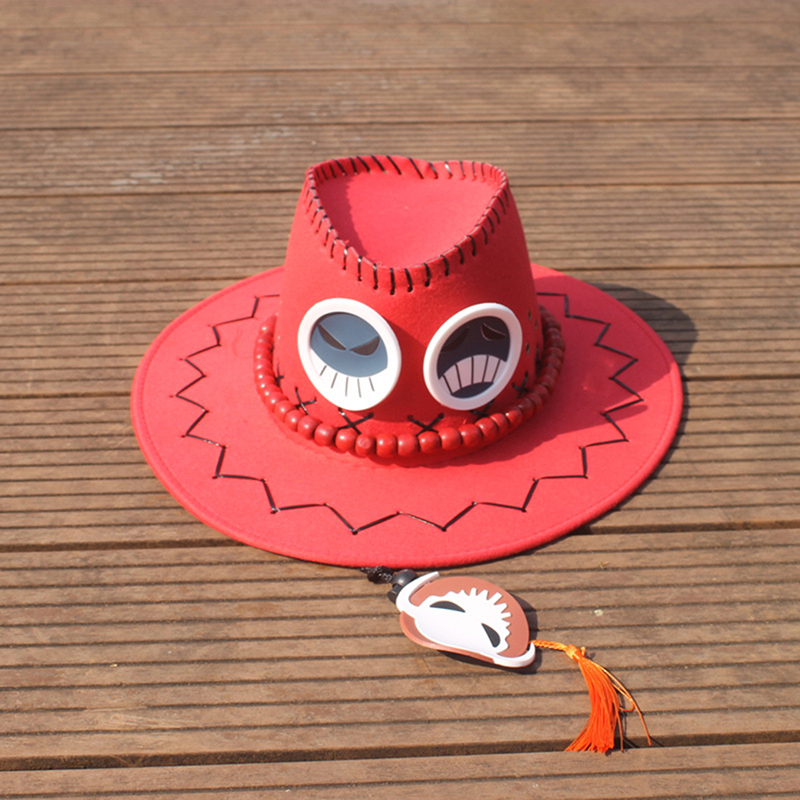 One Piece Portgas D Ace Hats Anime Cosplay Cowboy Cap for Men Women ...