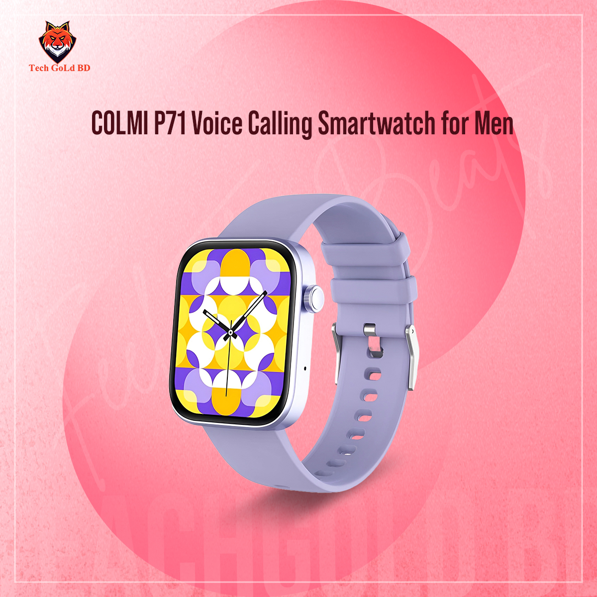 COLMI P71 Voice Calling Smartwatch Men Health Monitoring IP68 ...