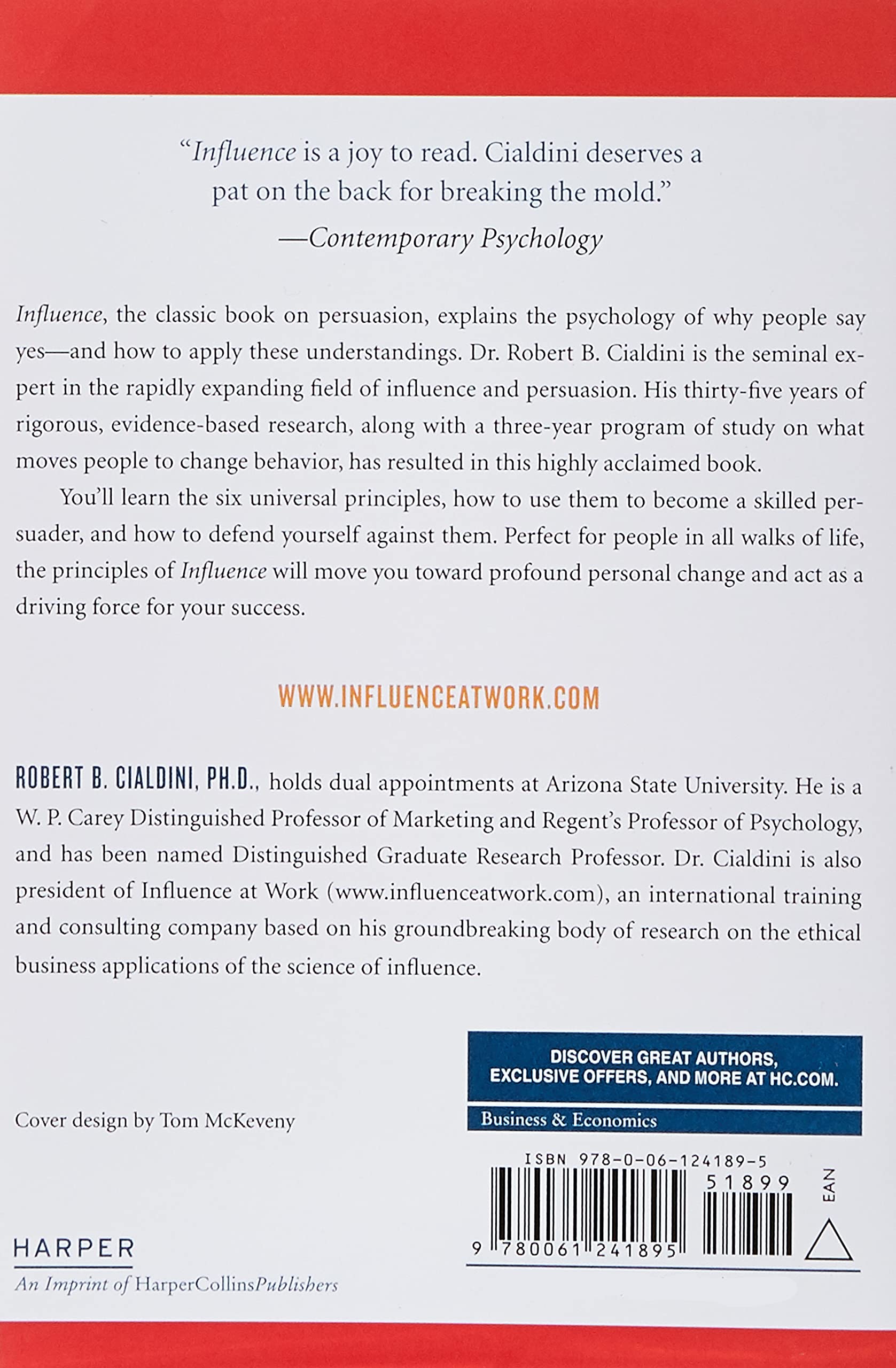 Influence: The Psychology of Persuasion by Robert B. Cialdini ...
