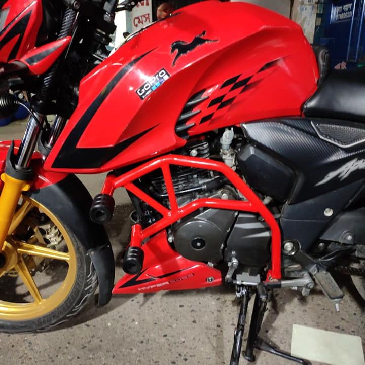 Apache RTR 4V Full Bumper Crush Guard Engine Protection Alloy Made ...