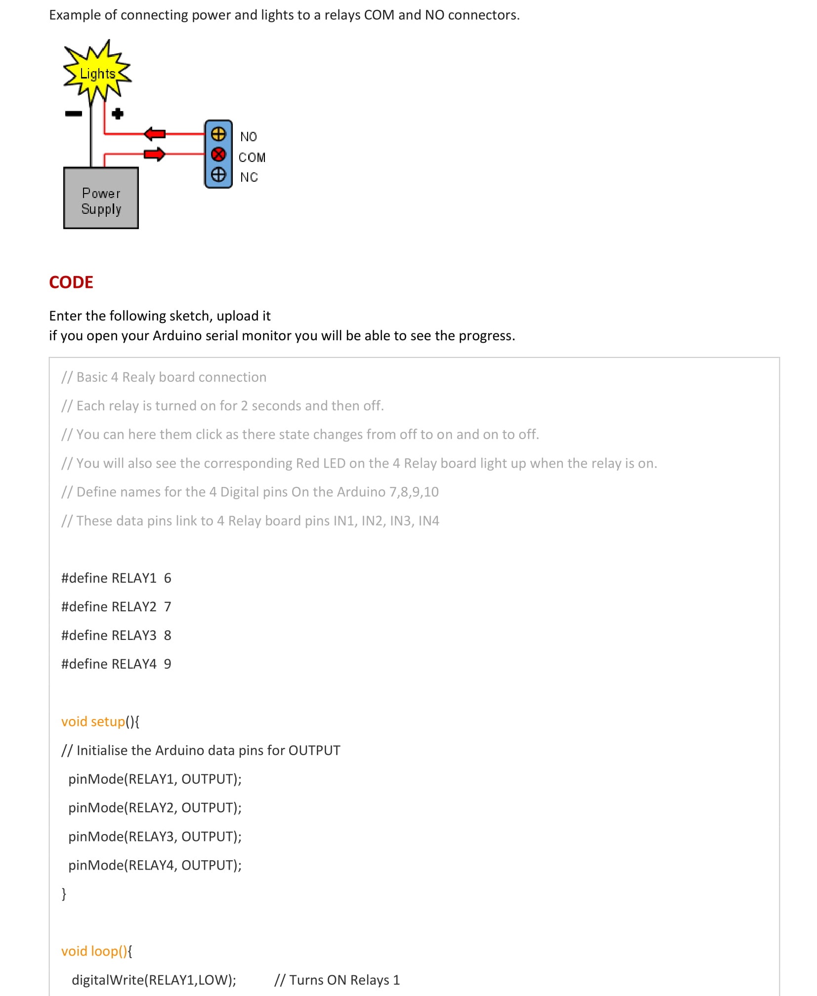 Arduino 4 channel relay module 5V control board with optocoupler Relay ...