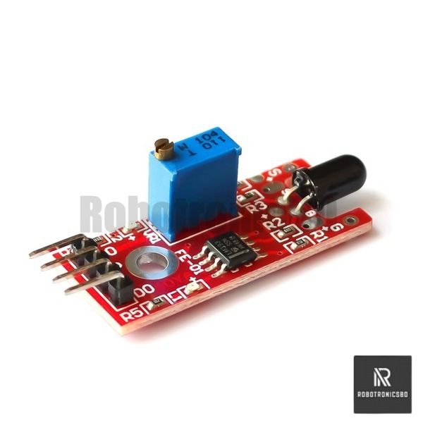 Flame Sensor Module KY-026 4-Pin (Red) | High-Sensitivity Fire ...