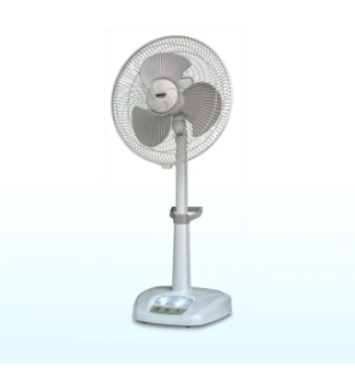 Sunca Rechargeable Fan, 16 Inches Adjustable Half-Stand Fan with Light ...