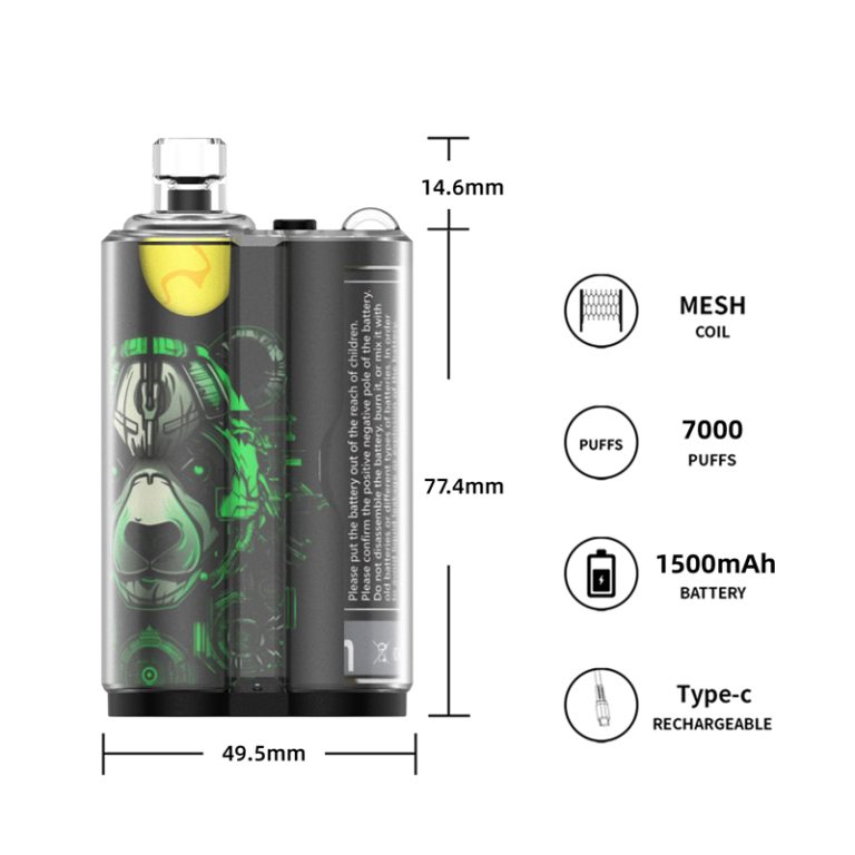 Kamry Bar Replaceable Pod Rechargeable Vape 7000 Puffs Fruit Fuion ...