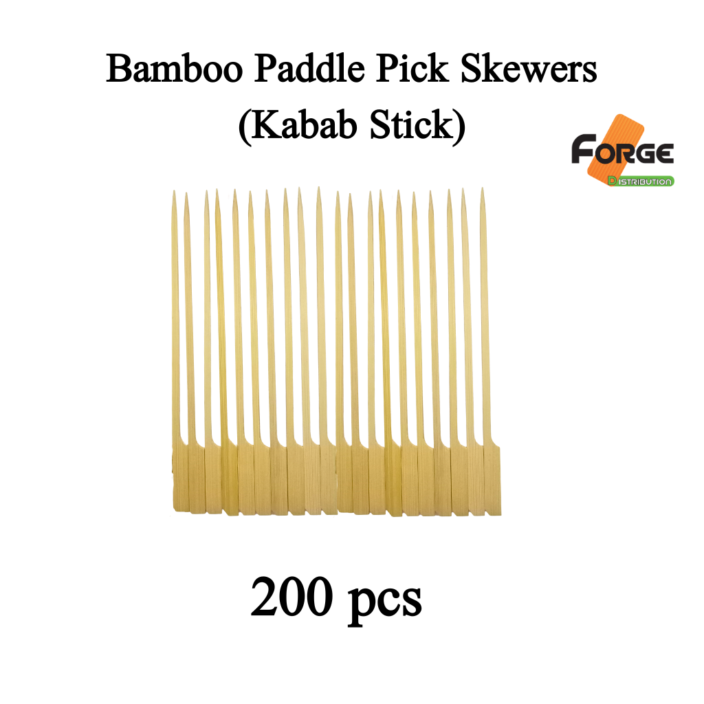200 pcs 8 inch Bamboo Paddle Pick Skewers, Bamboo Stick, Suslik Stick ...