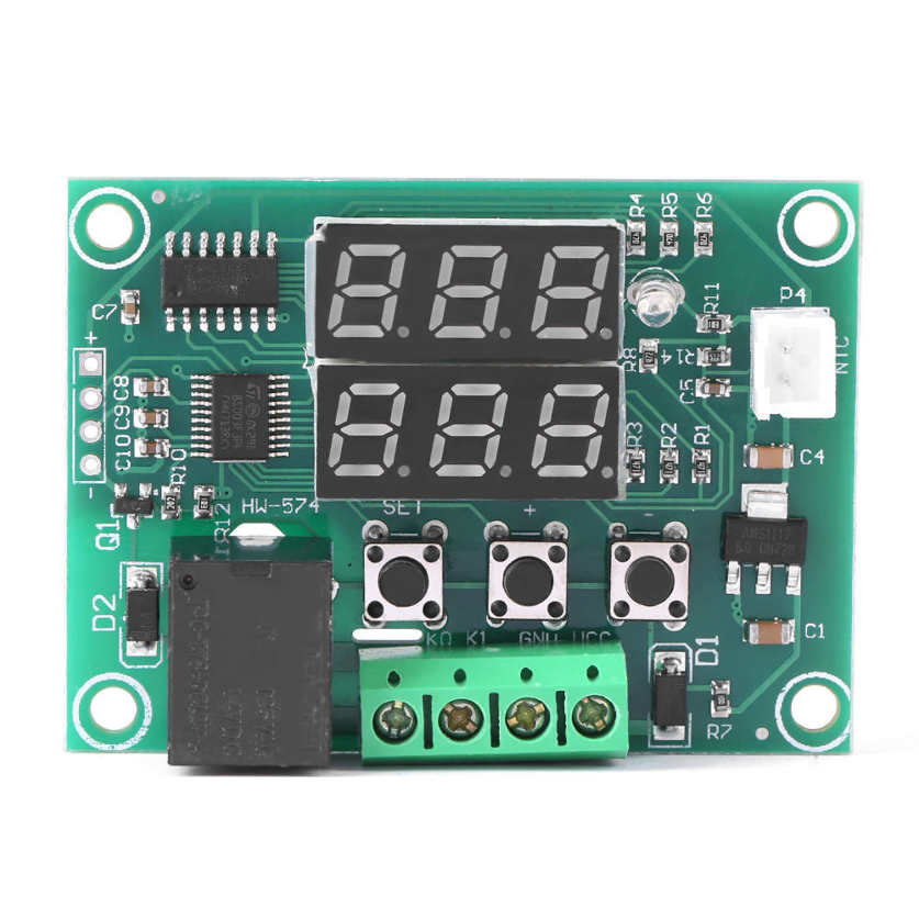 1pc Digital DC 12V Dual LED Display Temperature Controller Sensor Relay ...