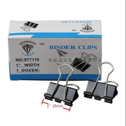 Binder Clips, Paper Clip, 25mm - 12 Piece ( 1Dozen ) | Daraz.com.bd