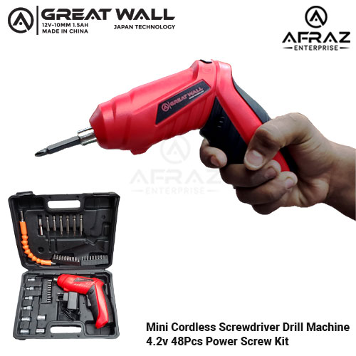 Cordless screw drill machine 4.2volt 48pcs drill machine Daraz .bd