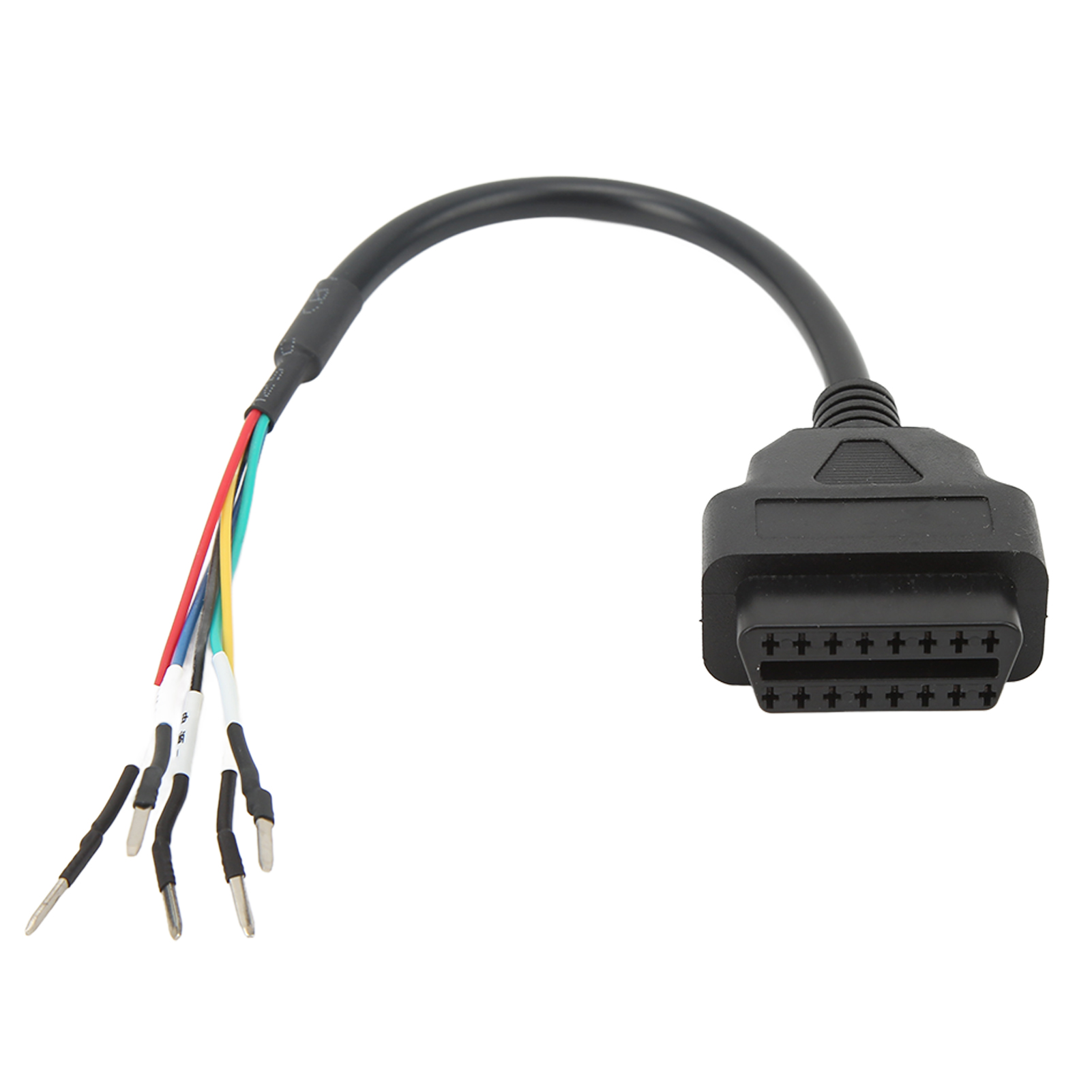 OBD2 Female Connector Cable, 5 Pinout Diagnostic Extension Pigtail Cord ...