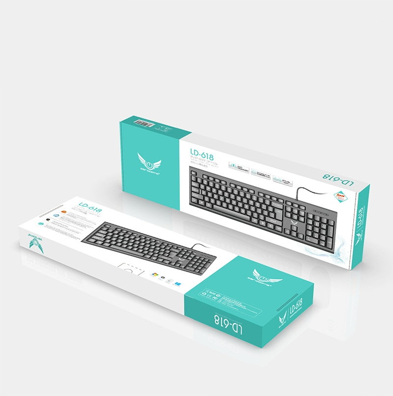 Slim Wired USB Keyboard – Ultra-Thin Desktop Computer Keyboard for ...
