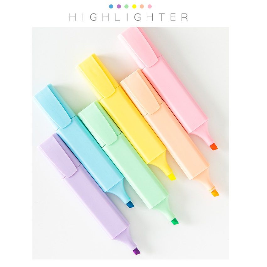 Macaron highlighter, marking pen 6pcs/set | Daraz.com.bd