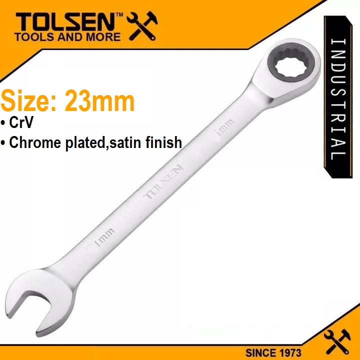 TOLSEN Fixed Combination Rachet Spanner ( 8 to 32mm ) Cr-V Heavy Duty ...
