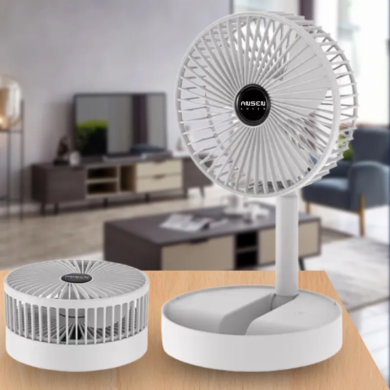 Mini Protable Rechargeable USB Desktop Fan 3 Speed Wind Adjustable ...