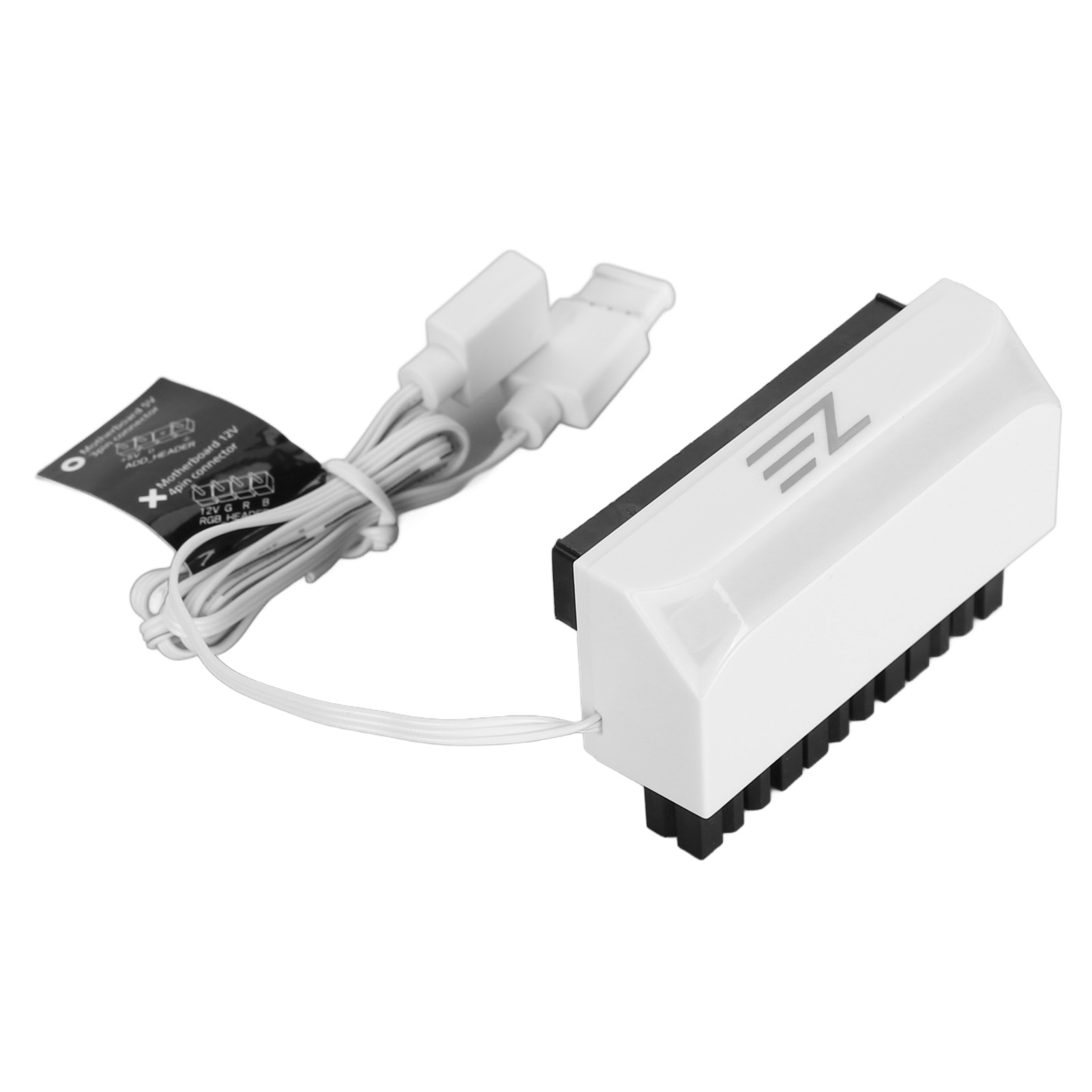 ATX 24 Pin 90 Degree ARGB Adapter 5V 3 Pin ARGB Female to Male Power ...