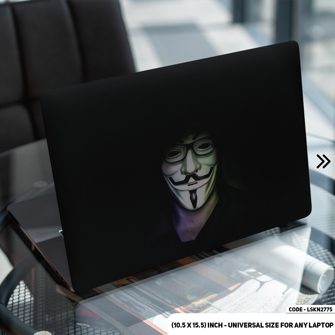 Anonymous Boy Laptop Skin For Any Kind of Laptop Waterproof Removable ...