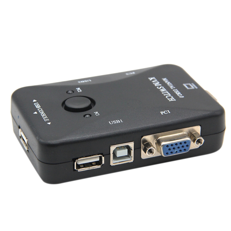 Usb Kvm Switch Switcher 2 Port Vga Svga Switch Box Usb 2.0 Mouse ...