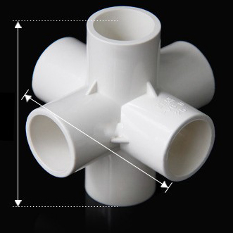 20-32MM 3D 3/4/5/6 WAY Cross Joint Fitting Elbow Connector DIY PVC ...