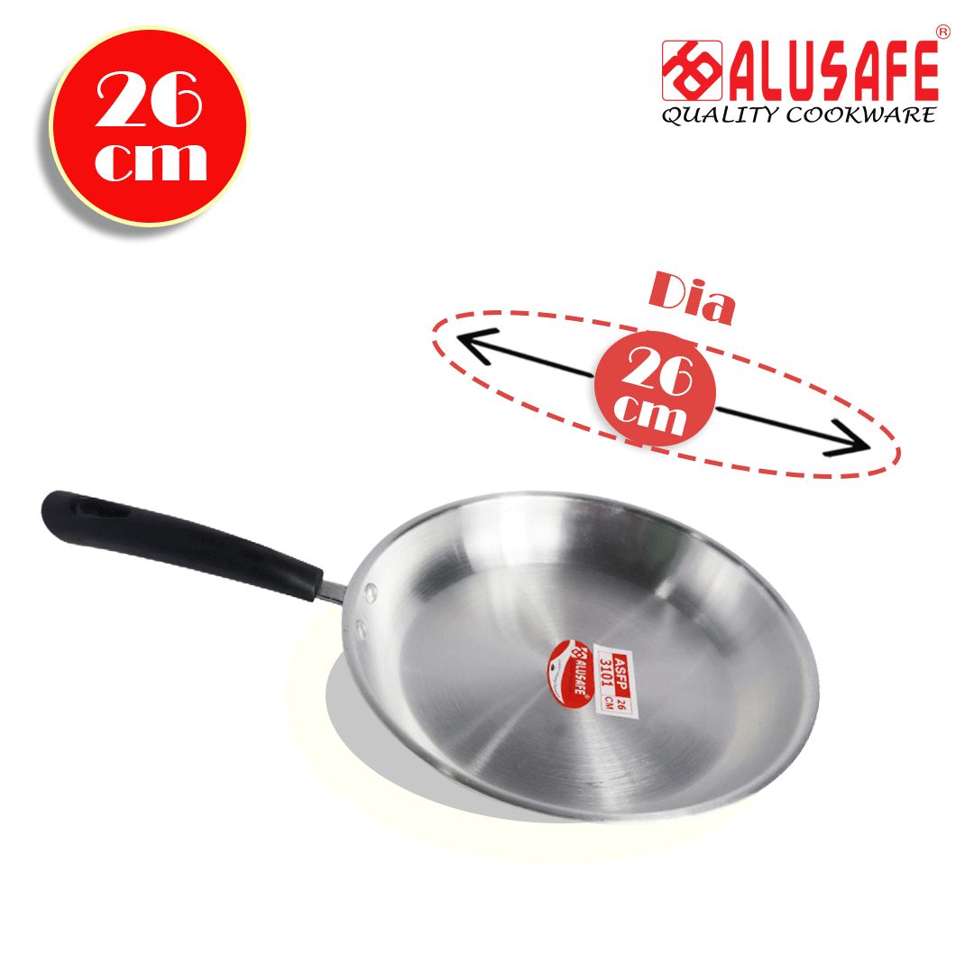 Alusafe Aluminium Fry pan 26 cm (26*5 cm) | Daraz.com.bd