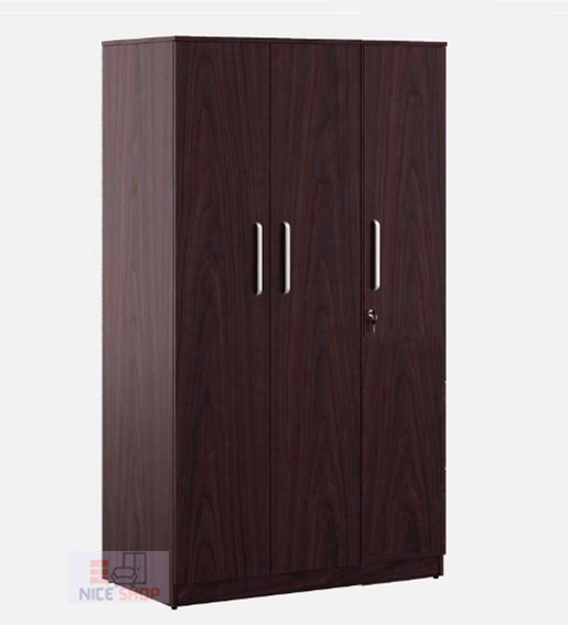 Urban Walnut Secure 3 doors Partex MDF Laminated Board Almirah with ...