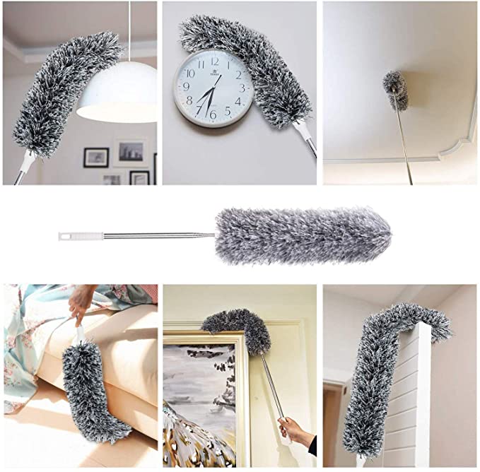 Bendable Feather Duster with Extra Long Extendable Microfiber Duster