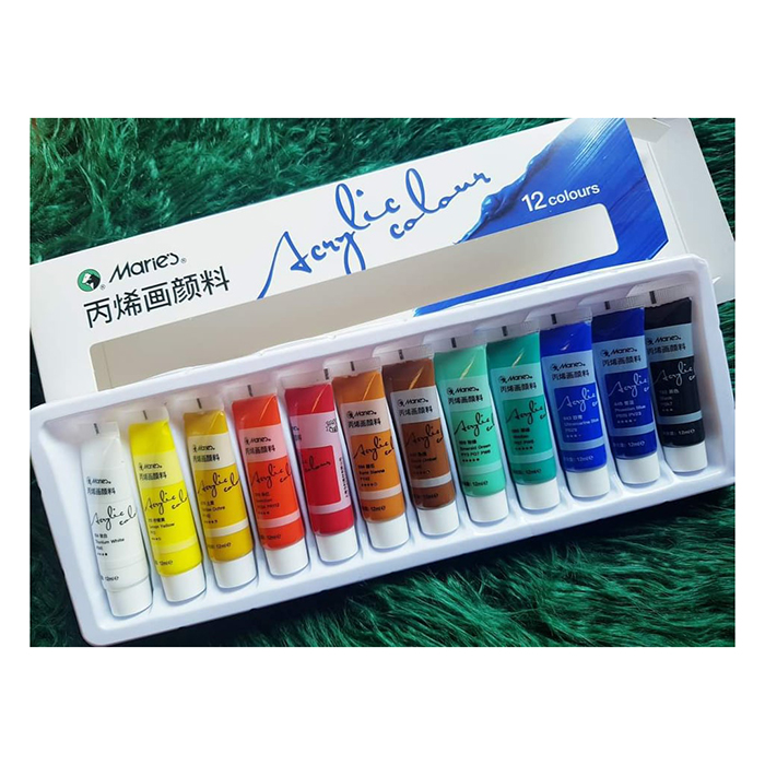 Maries Acrylic Colour 12pcs 12ml | Daraz.com.bd