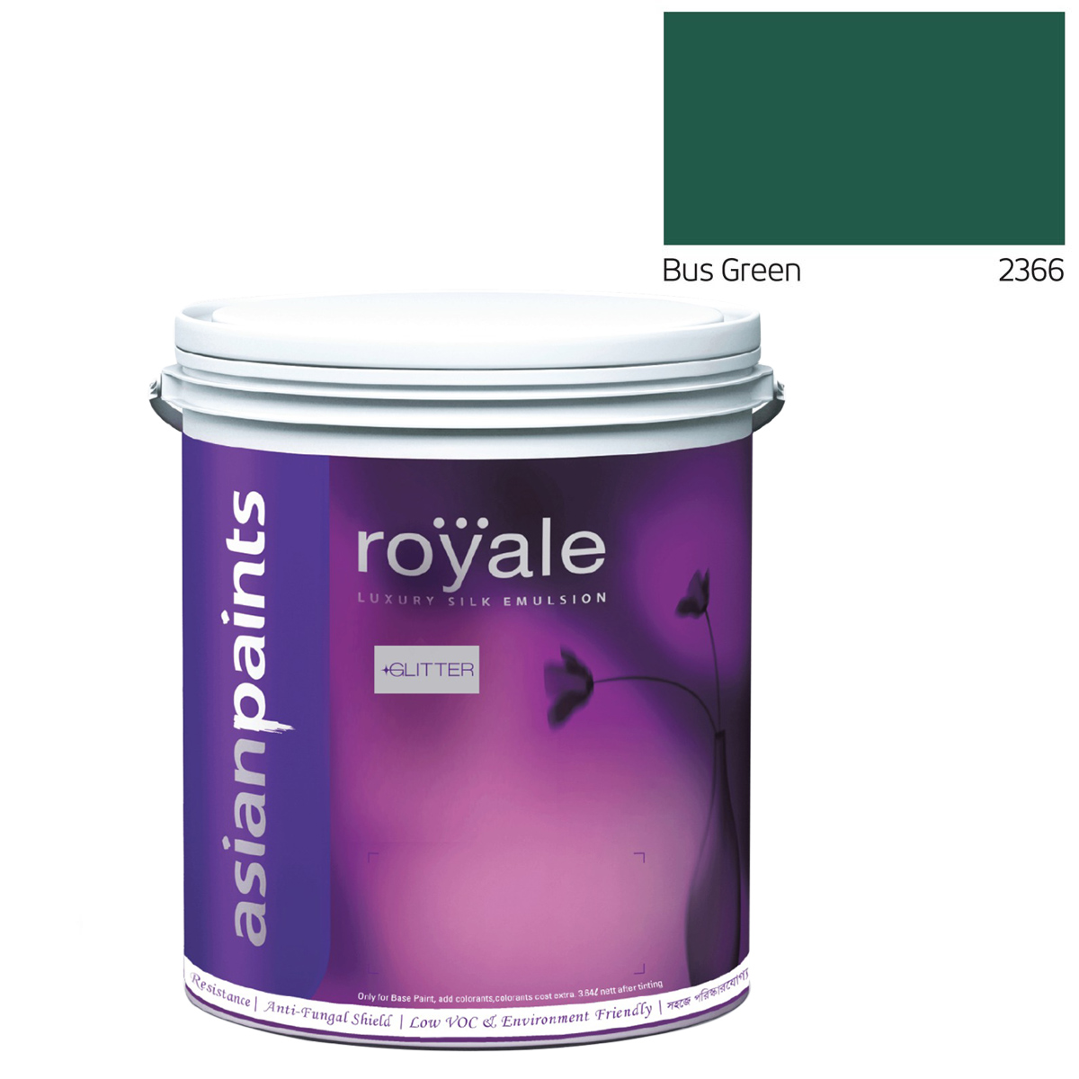 Asian Paints Royale Luxury Silk Emulsion Glitter (Silver) - Bus Green ...