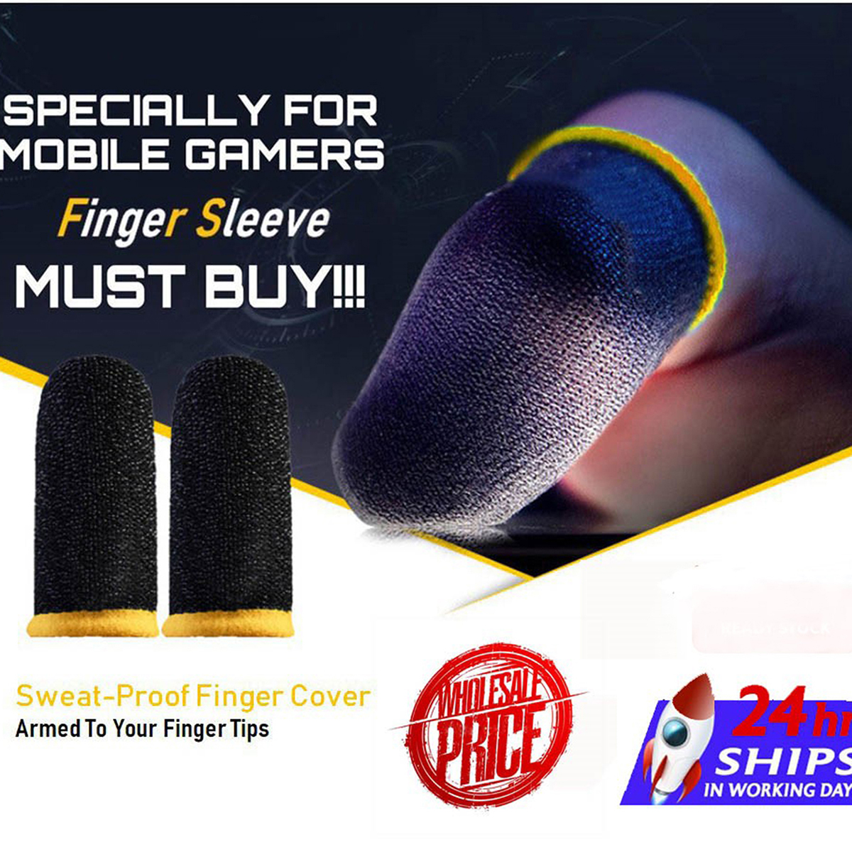 10 Piece/5 Pair (5 Packets) Finger Sleeves: Enhance Gaming Precision ...