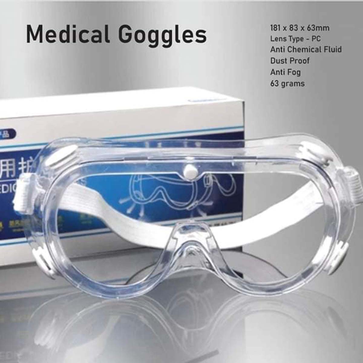 Protective Safety Goggles with Wide Vision & Adjustable Strap | Daraz.com.bd