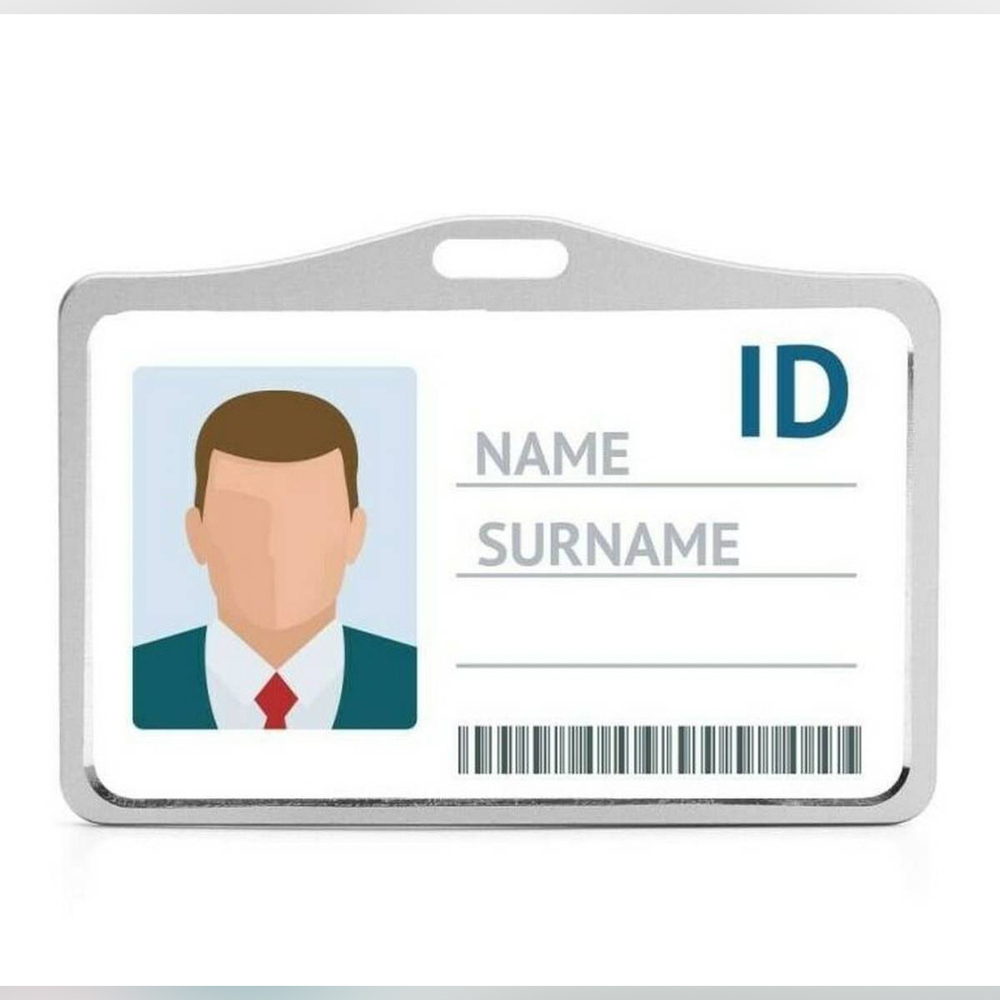 Aluminum Metal ID Badge Card Holder Horizontal 1 Pc | Daraz.com.bd