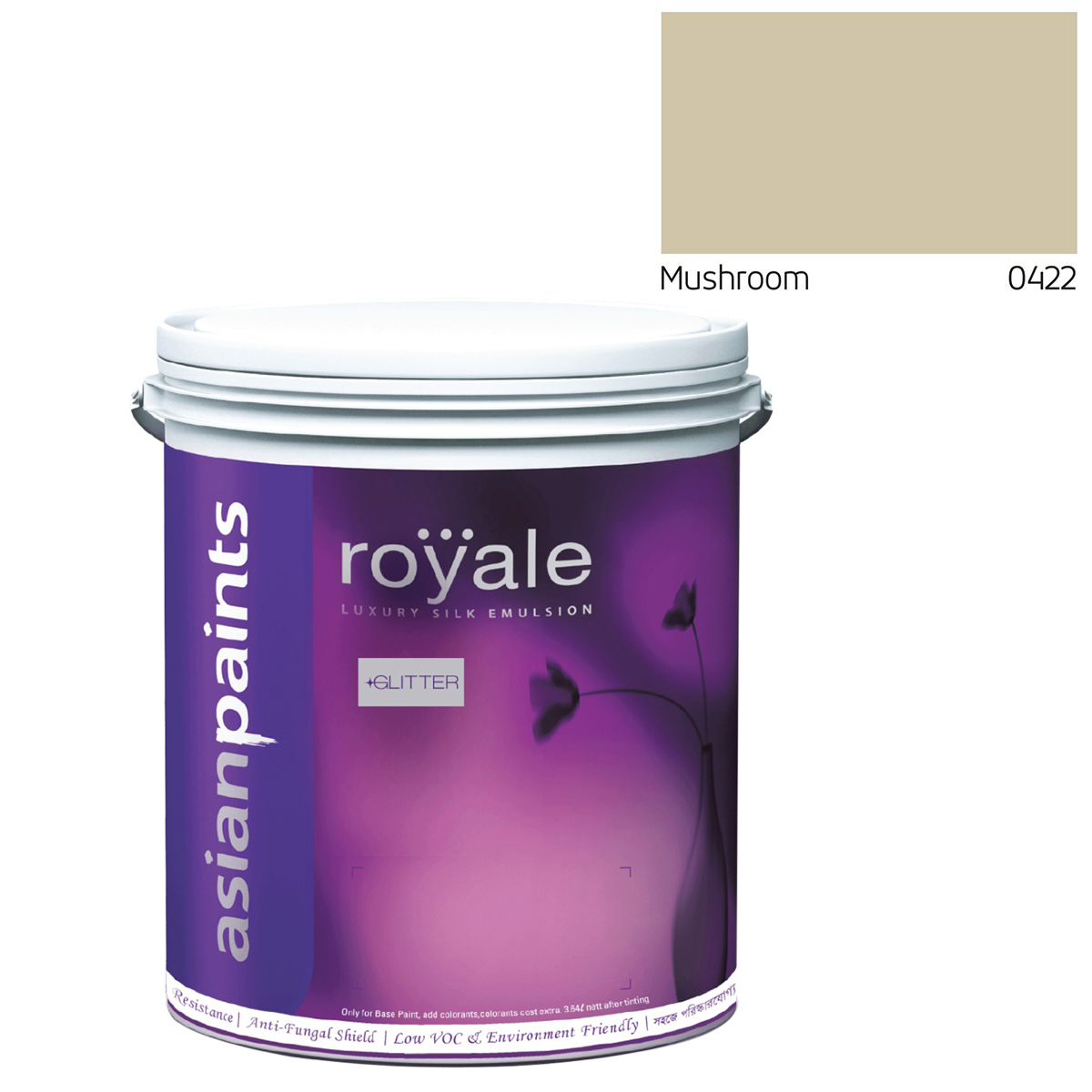 Asian Paints Royale Luxury Silk Emulsion Glitter (Gold) - Mushroom ...