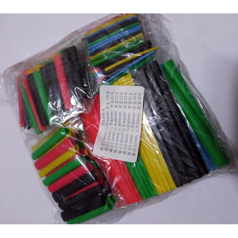 Multicolor Heat Shrink Tube 5 Color 328 Pcs In Packet Tubing Shrinkable Wrap Wire Cable Sleeve ...