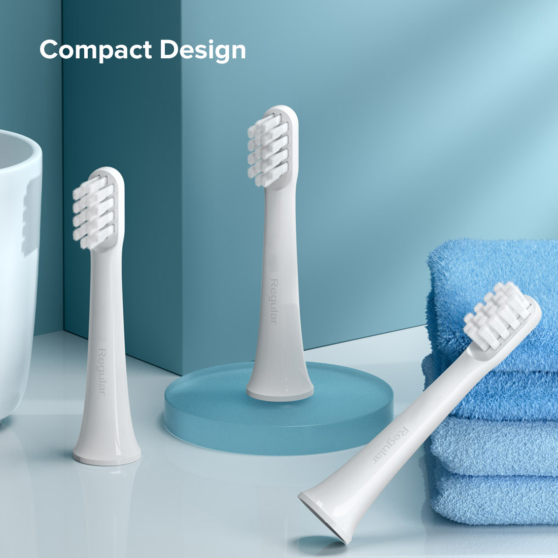 Xiaomi Mi Electric Toothbrush T100 Replacement Heads (3Pcs) | Daraz.com.bd