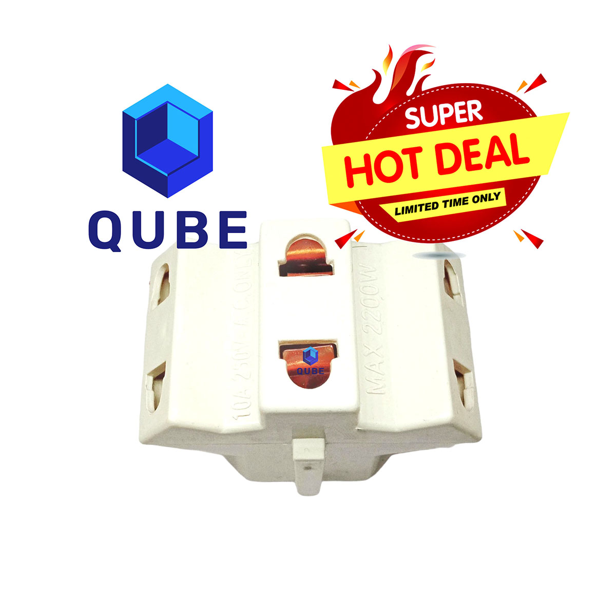 2 Pin Multi Socket 3 Way 10A 250V-Ac | Daraz.com.bd