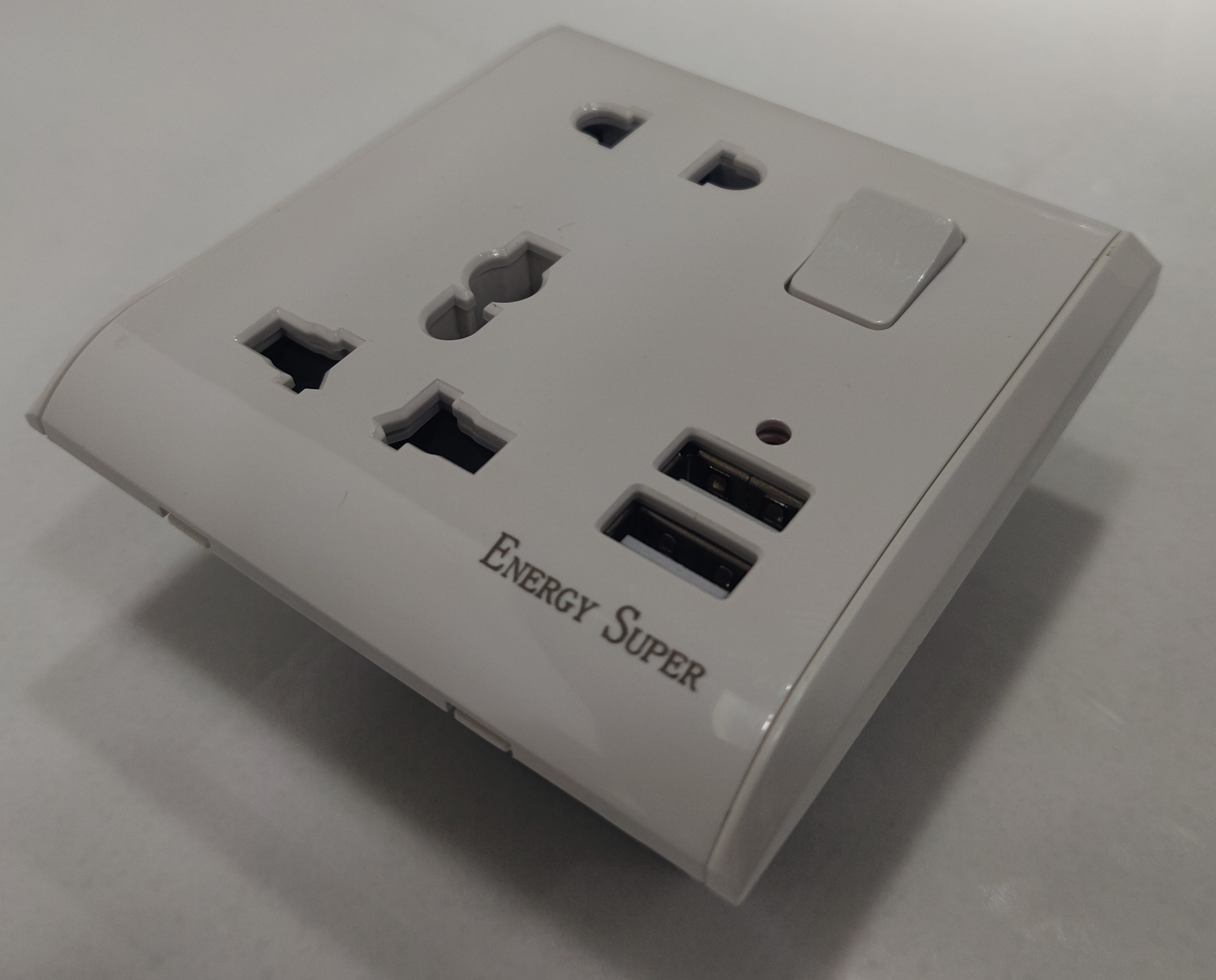 Energy Super VIP Off White 13A 5 Pin Double USB Multi Dual Universal ...