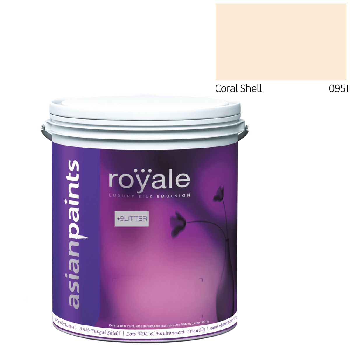 Asian Paints Royale Luxury Silk Emulsion Glitter (Gold) - Coral Shell ...