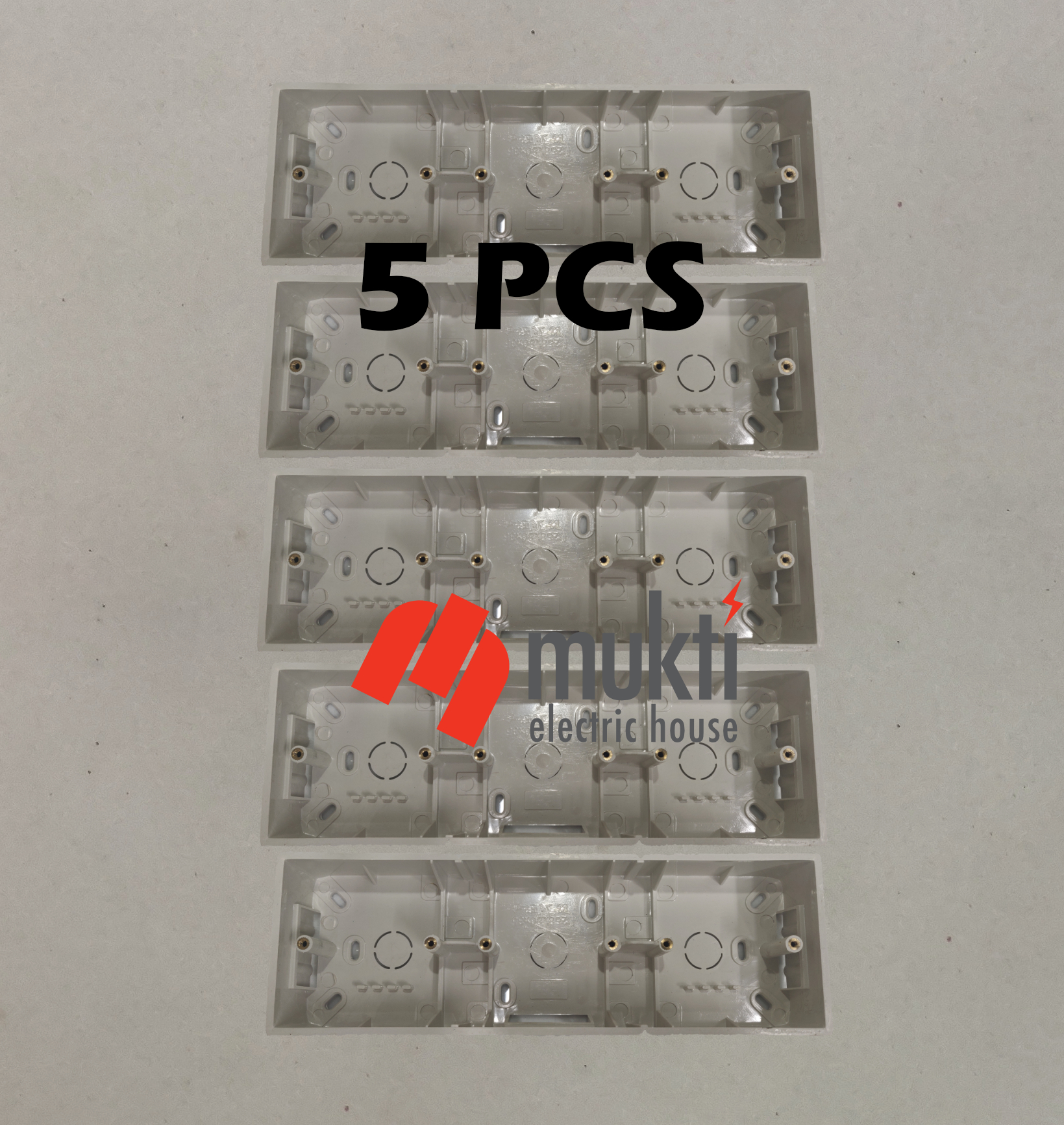 5Pcs Three Gang China Made MK Type White PVC Junction Box For ...