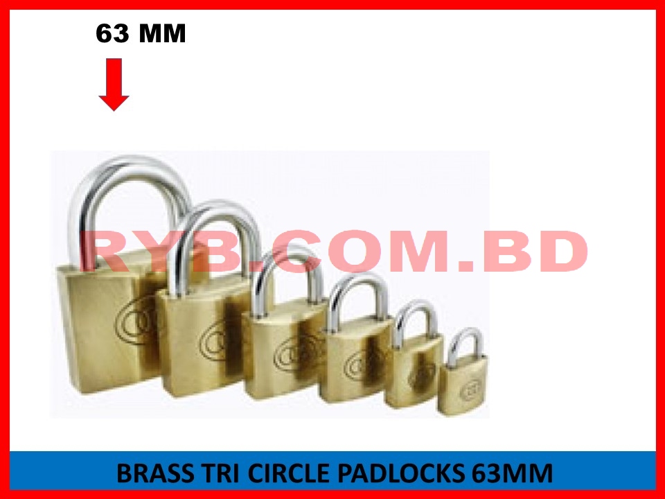 SOLID BRASS TRI CIRCLE PADLOCKS 20mm-63mm | Daraz.com.bd