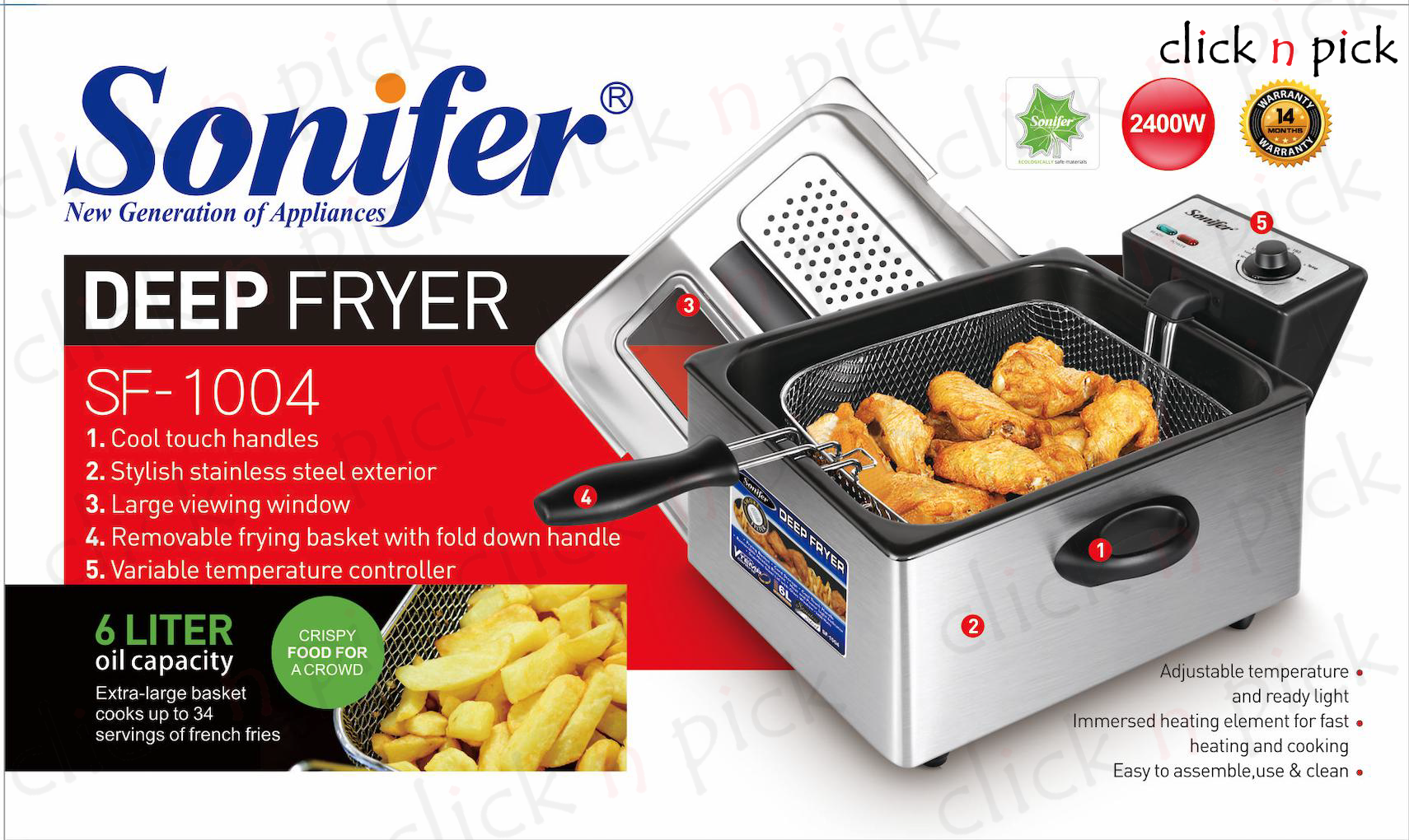 Electric Deep Fryer 6 Liter Capacity | Daraz.com.bd