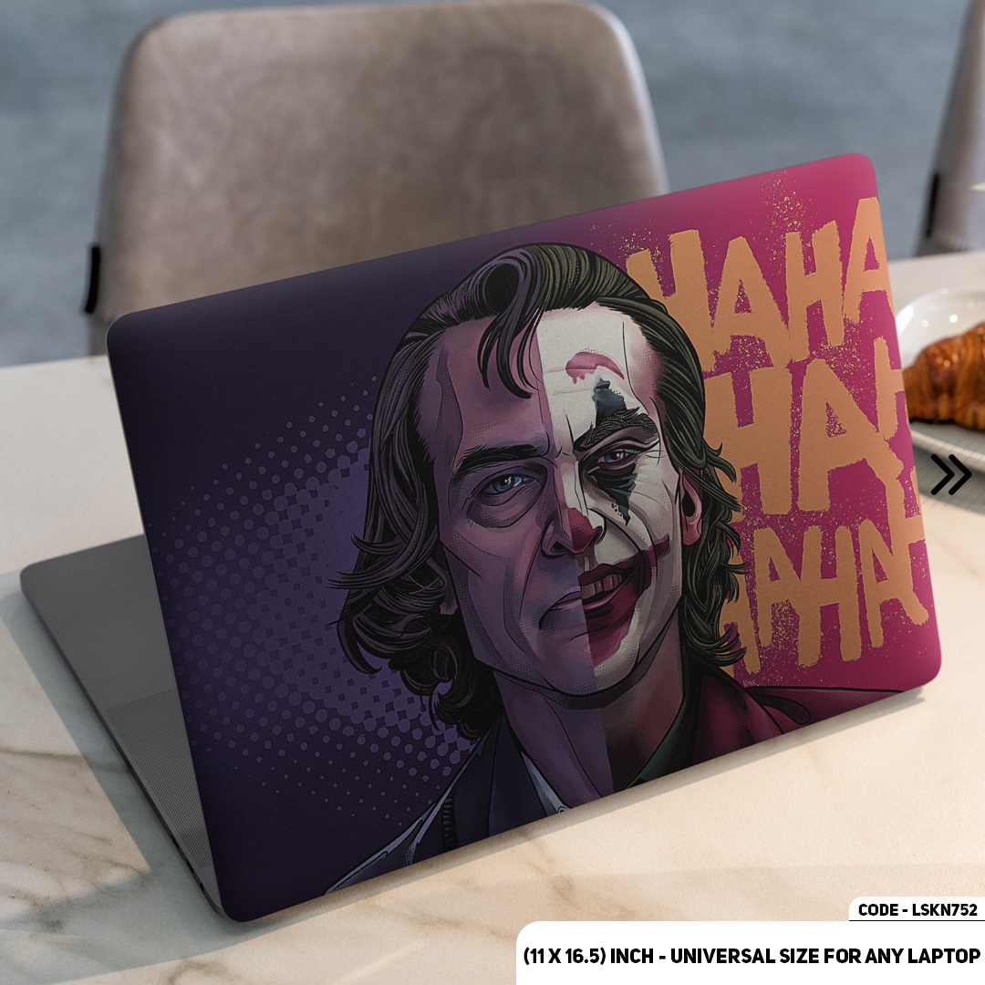 JOKER Half Face Laptop Skin & Laptop Sticker Waterproof Removable ...