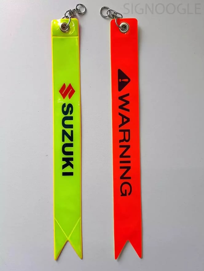 Warning Tag for Car & Bike Yellow and Red Warning Tag for Suzuki,gixxer ...