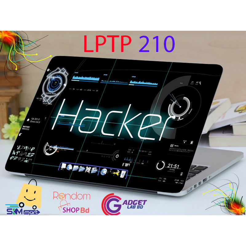 Hacker Laptop Sticker back size sojjo | Daraz.com.bd