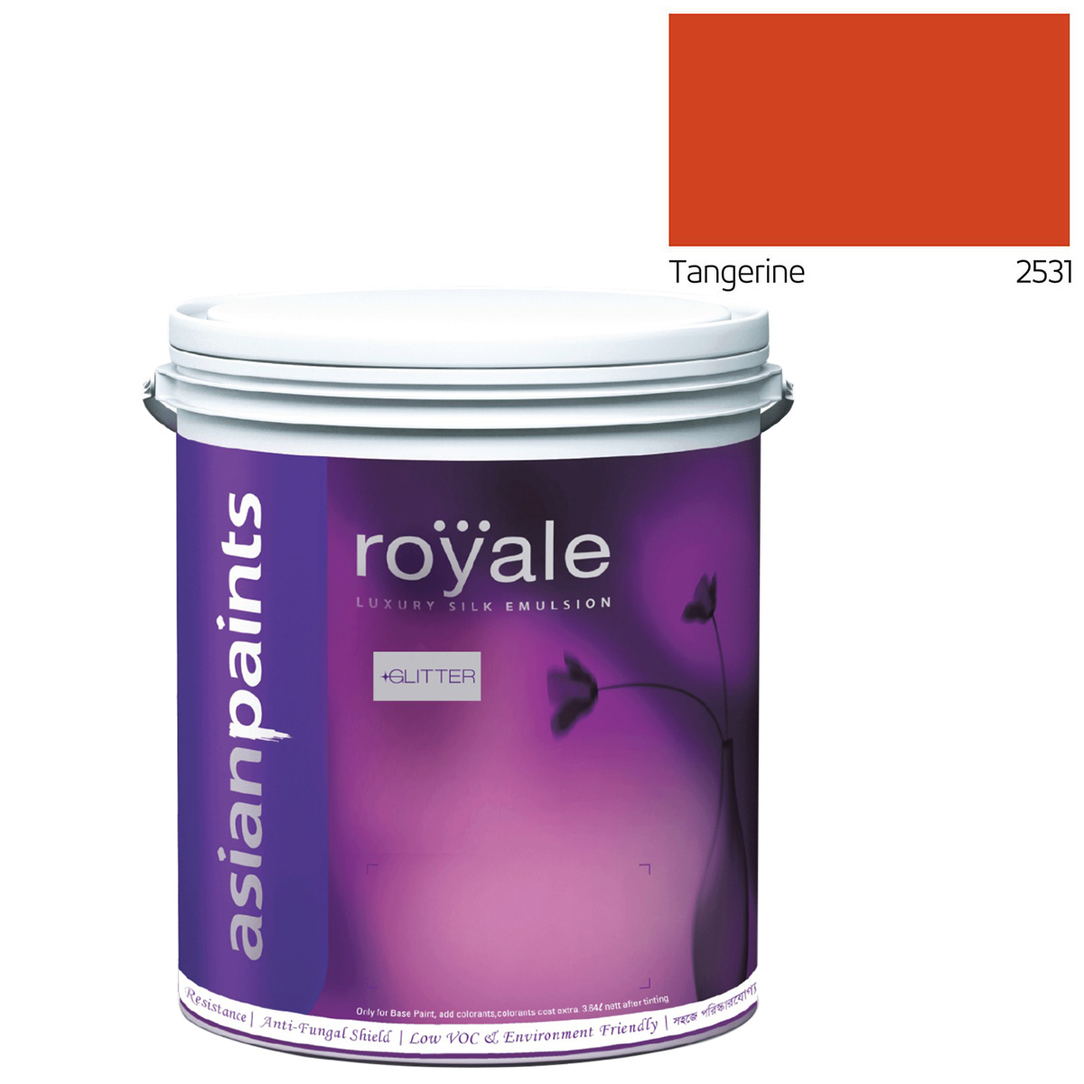 Asian Paints Royale Luxury Silk Emulsion Glitter (Gold) - Tangerine ...