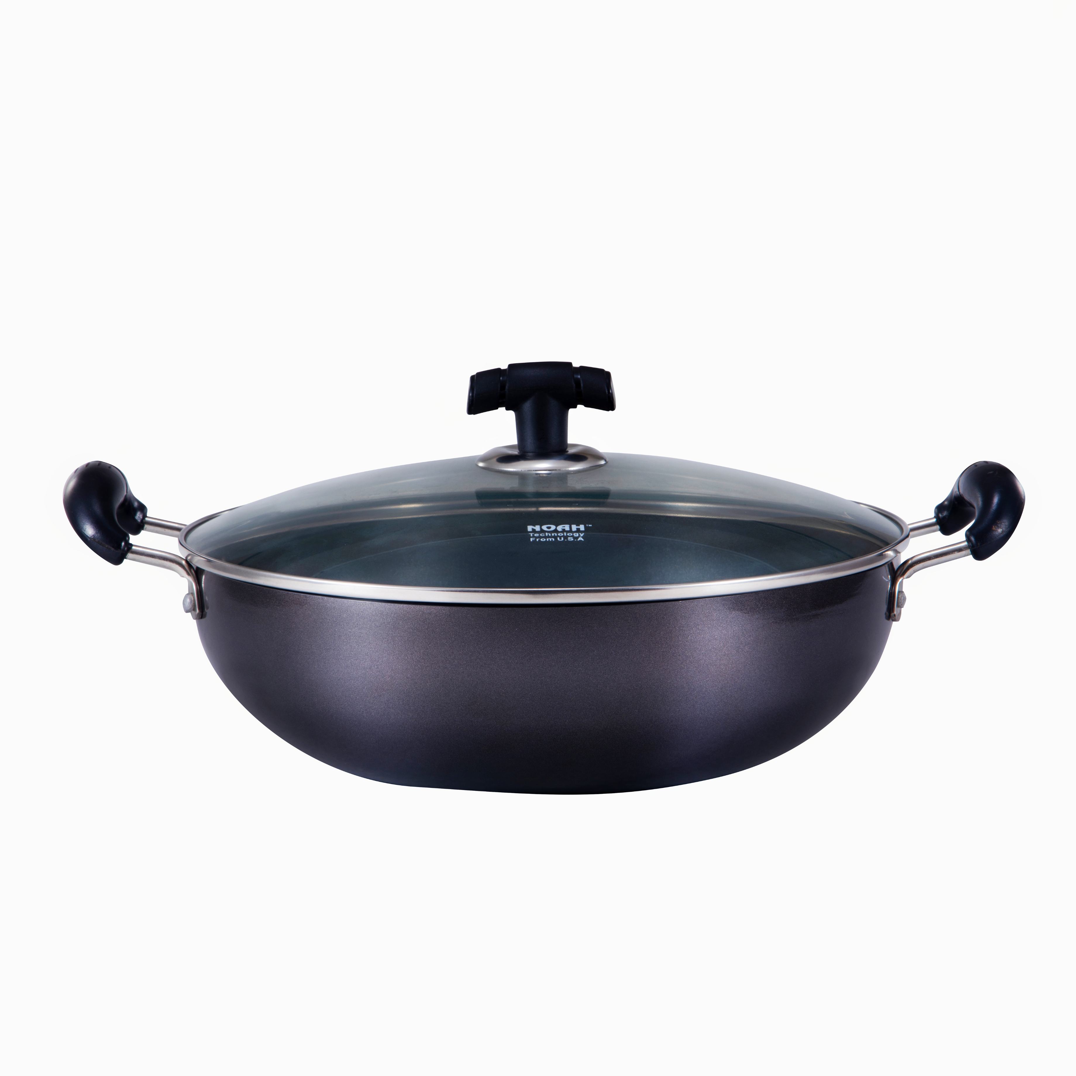 NOAH Nonstick Kadhai / Karai / Pot - 30.5 cm - Ash | Daraz.com.bd