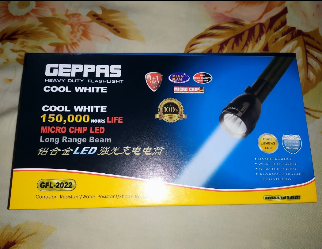 GEPPAS LED Bulb Rechargeable Flash light | Daraz.com.bd